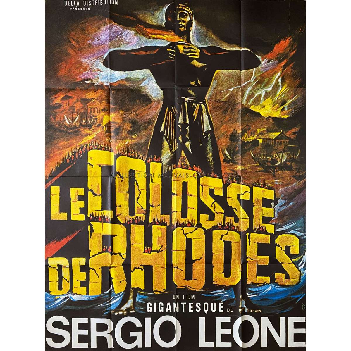 Affiche de cinéma française de LE COLOSSE DE RHODES - 120x160 cm.