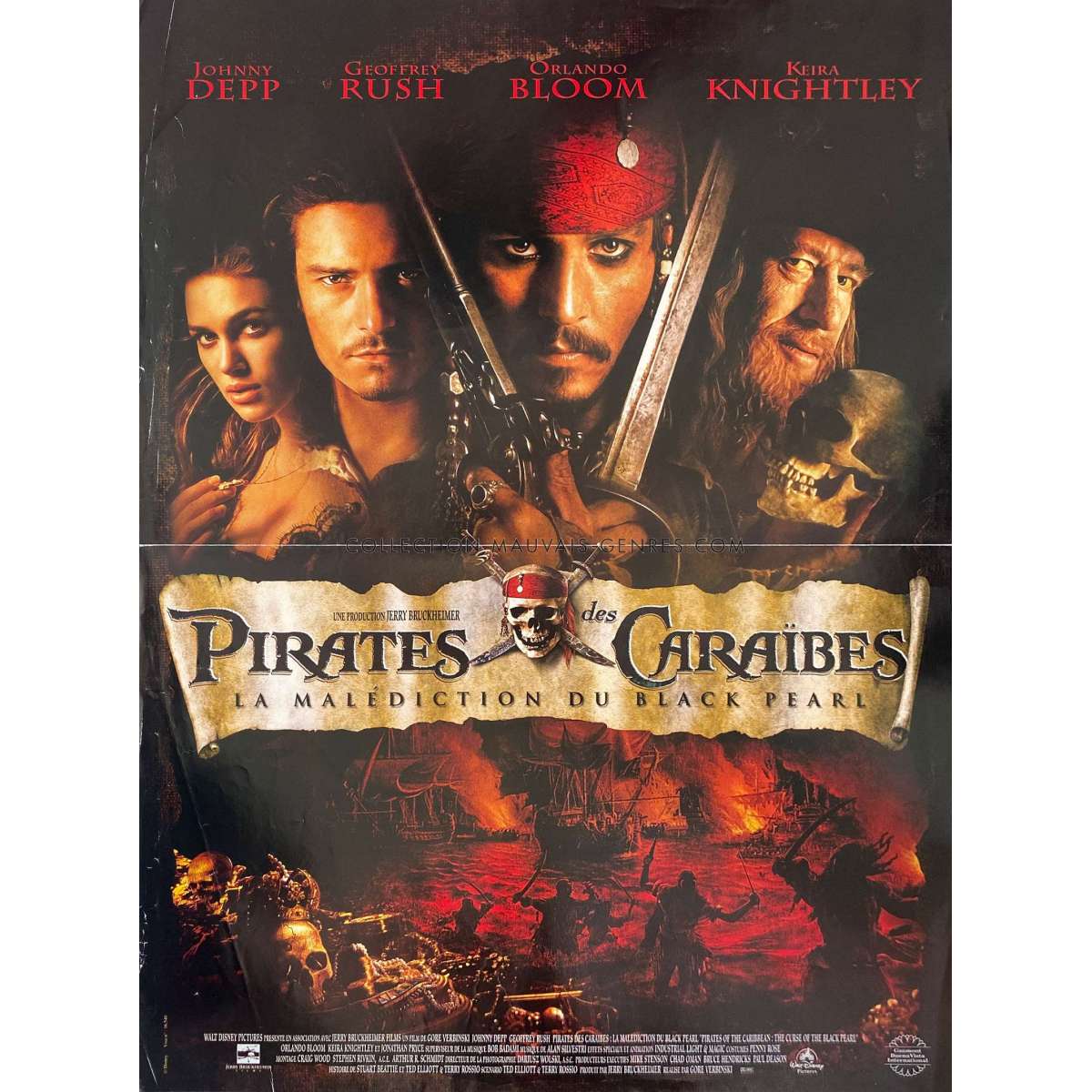 Affiche de cinéma française de PIRATES DES CARAIBES - 40x54 cm.