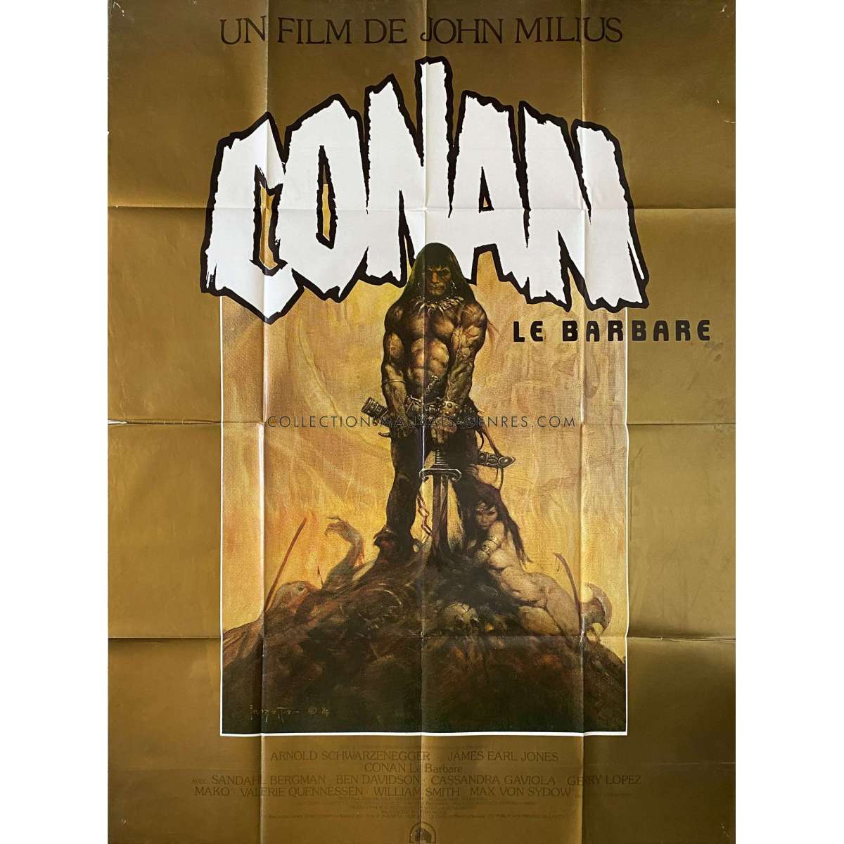 CONAN THE BARBARIAN French Movie Poster - 47x63 in. - 1982