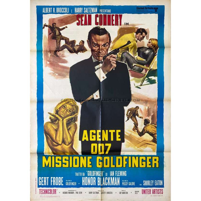 Affiche de cinéma italienne de GOLDFINGER - 100x140 cm.