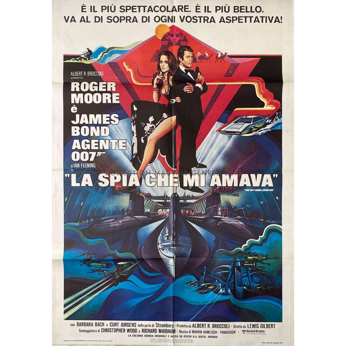 Affiche de cinéma italienne de L'ESPION QUI M'AIMAIT - 100x140 cm.