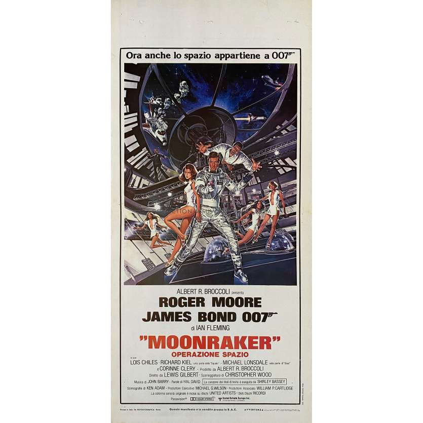 Moonraker Italian Movie Poster 13x28 In 1979