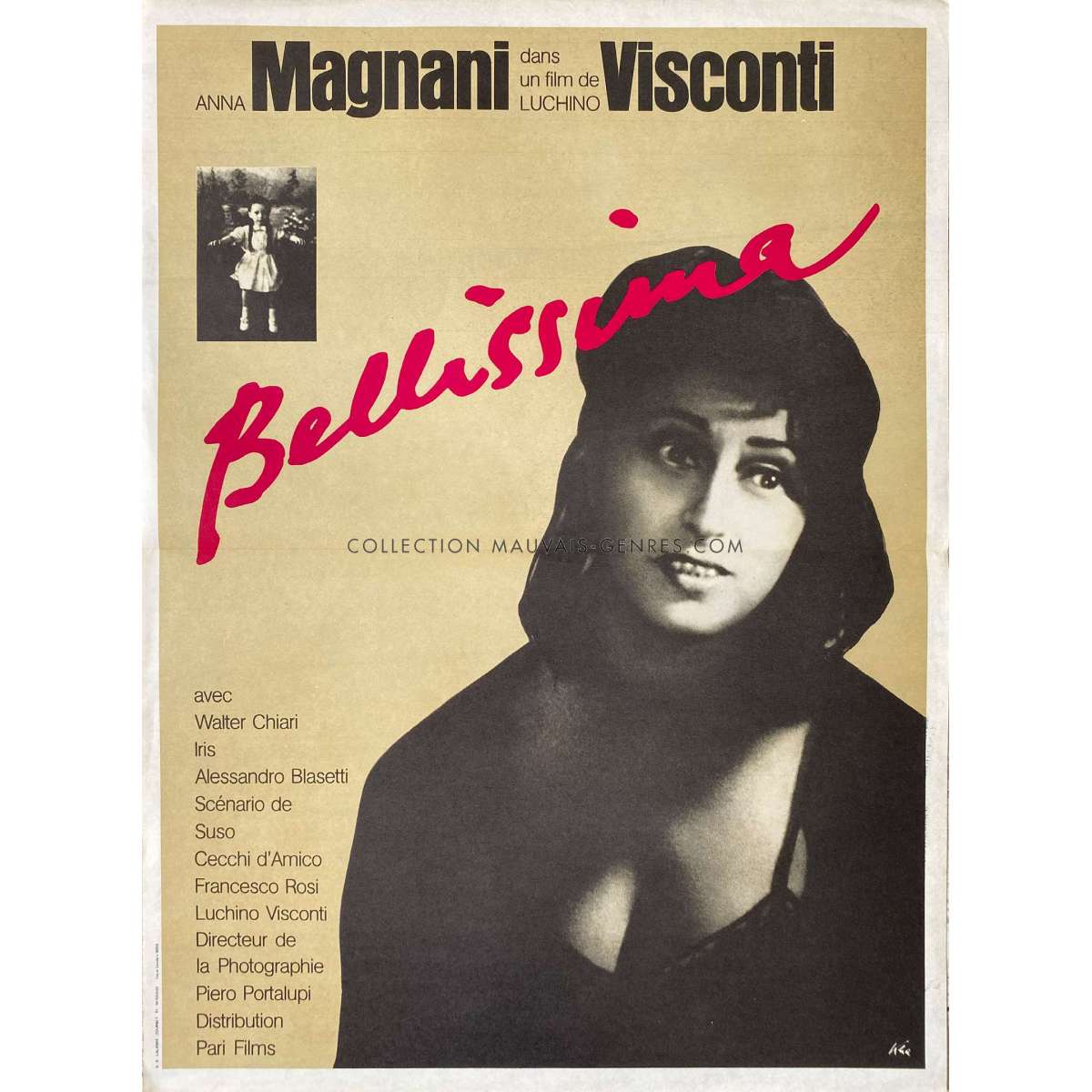 Affiche de film française de BELLISSIMA - 40x54 cm.