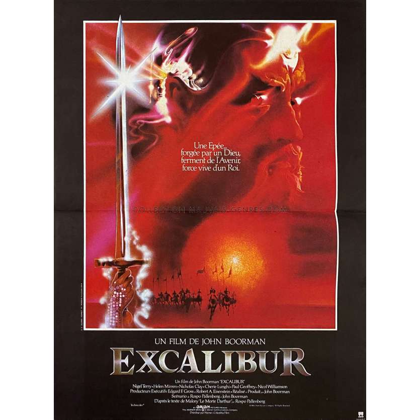 EXCALIBUR French Movie Poster - 15x21 in. - 1981