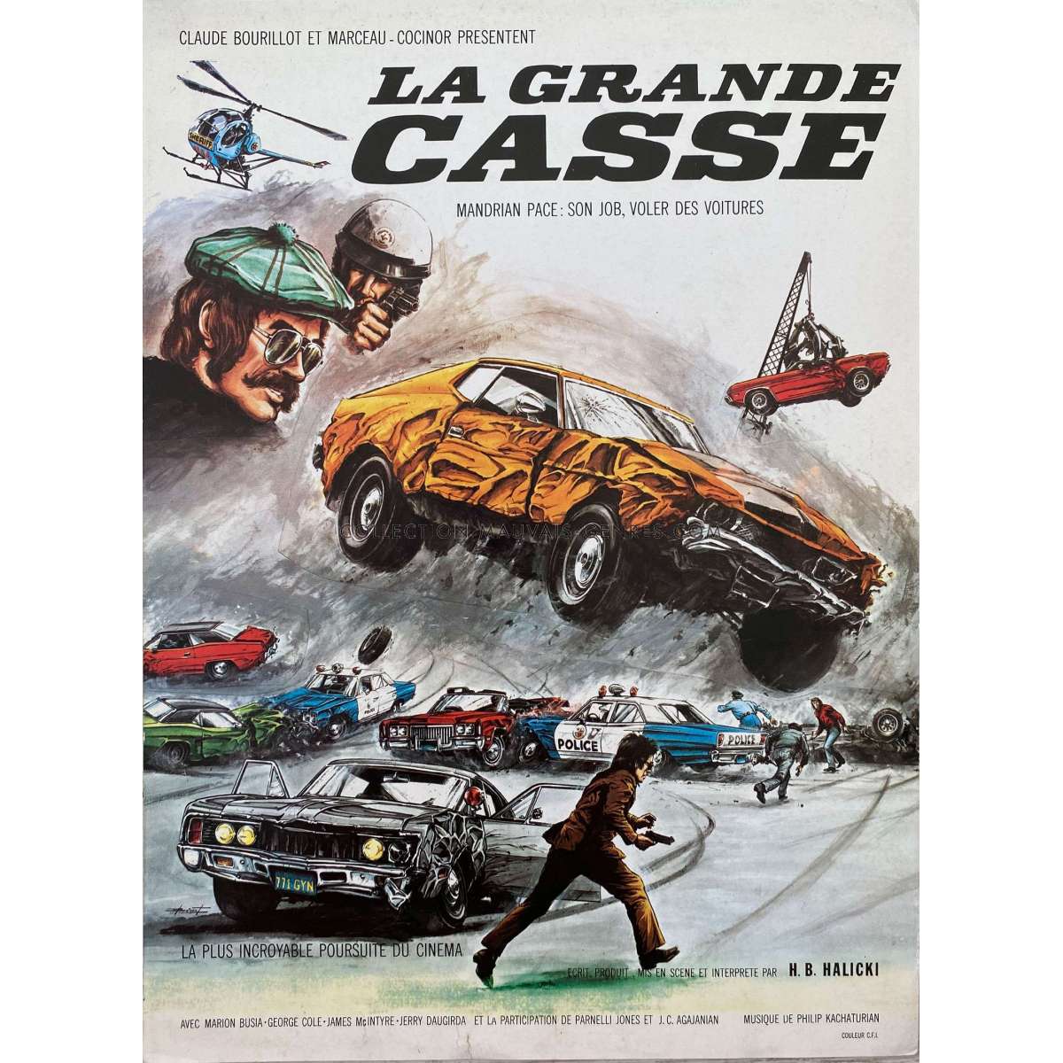 GONE IN 60 SECONDS French Herald/Trade Ad - 10x12 in. - 1974