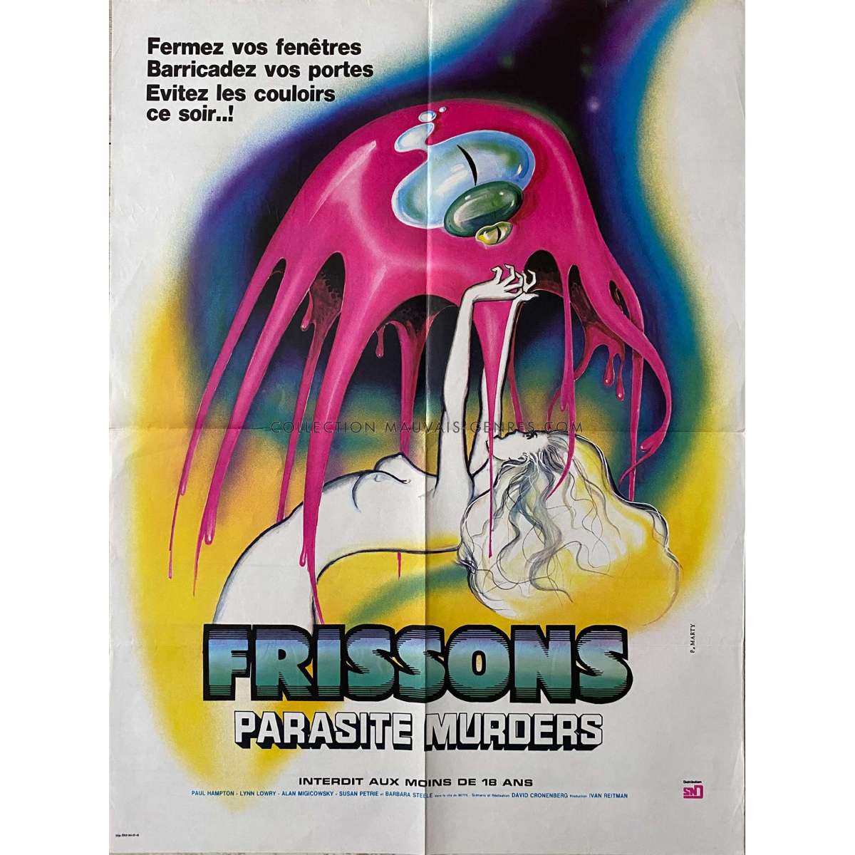 Affiche de film française de FRISSONS - 60x80 cm.
