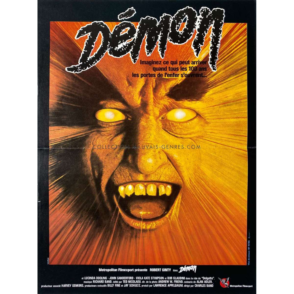 Affiche de cinéma française de DEMON - 40x54 cm. Affiche de cinéma française de DEMON - 40x54 cm.