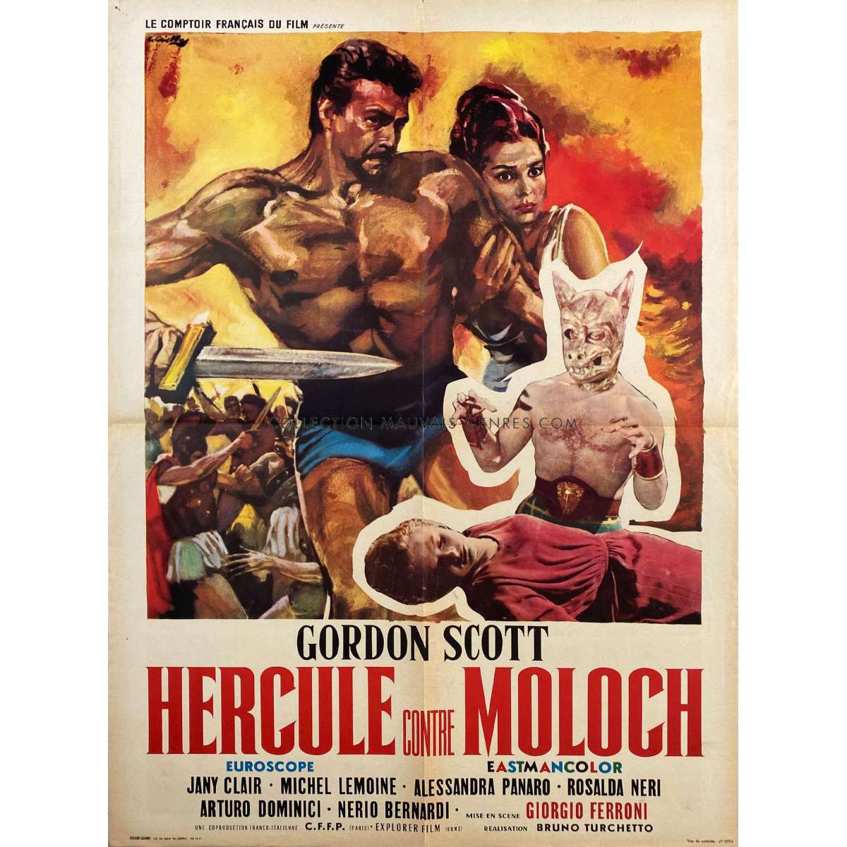 Affiche de cinéma française de HERCULE CONTRE MOLOCH - 60x80 cm.