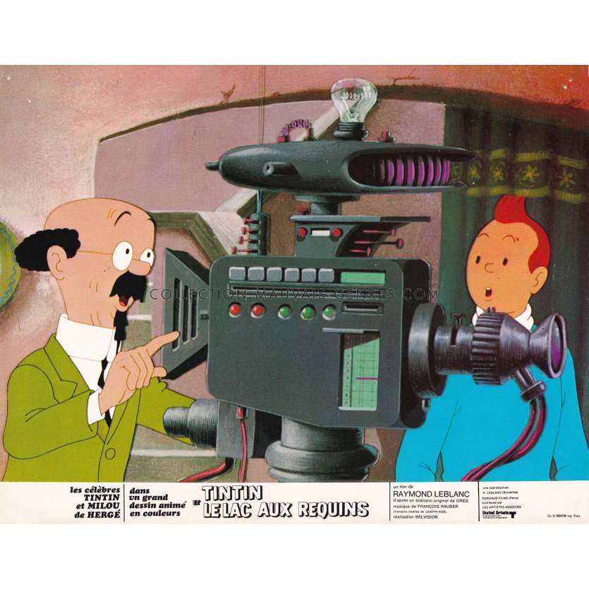 TINTIN AND THE LAKE OF SHARKS French Lobby Card N05 - 9x12 in. - 1972