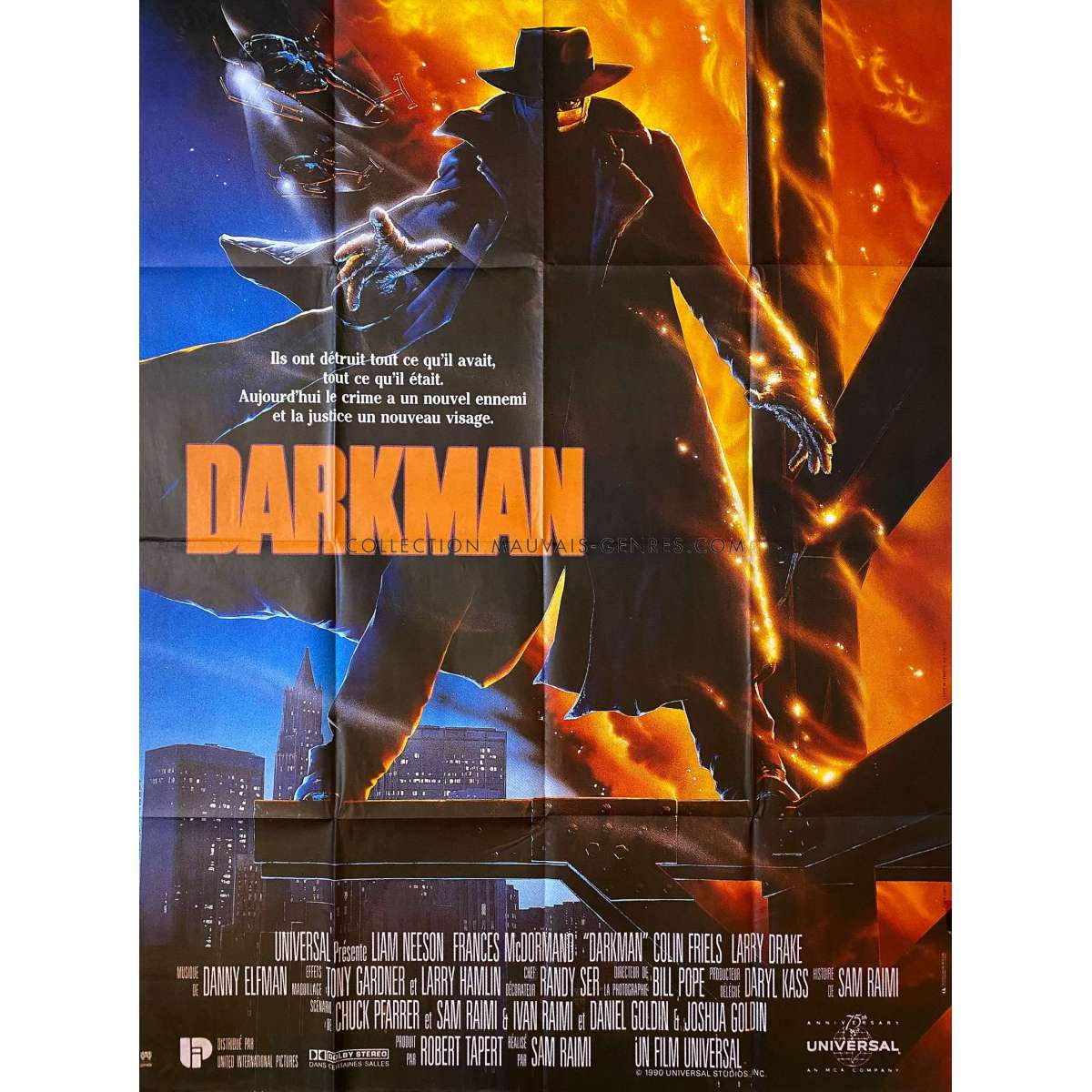 DARKMAN French Movie Poster - 47x63 in. - 1990