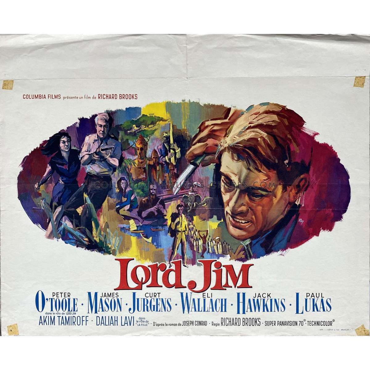 LORD JIM Affiche de film belge - 47x57 cm. 1965