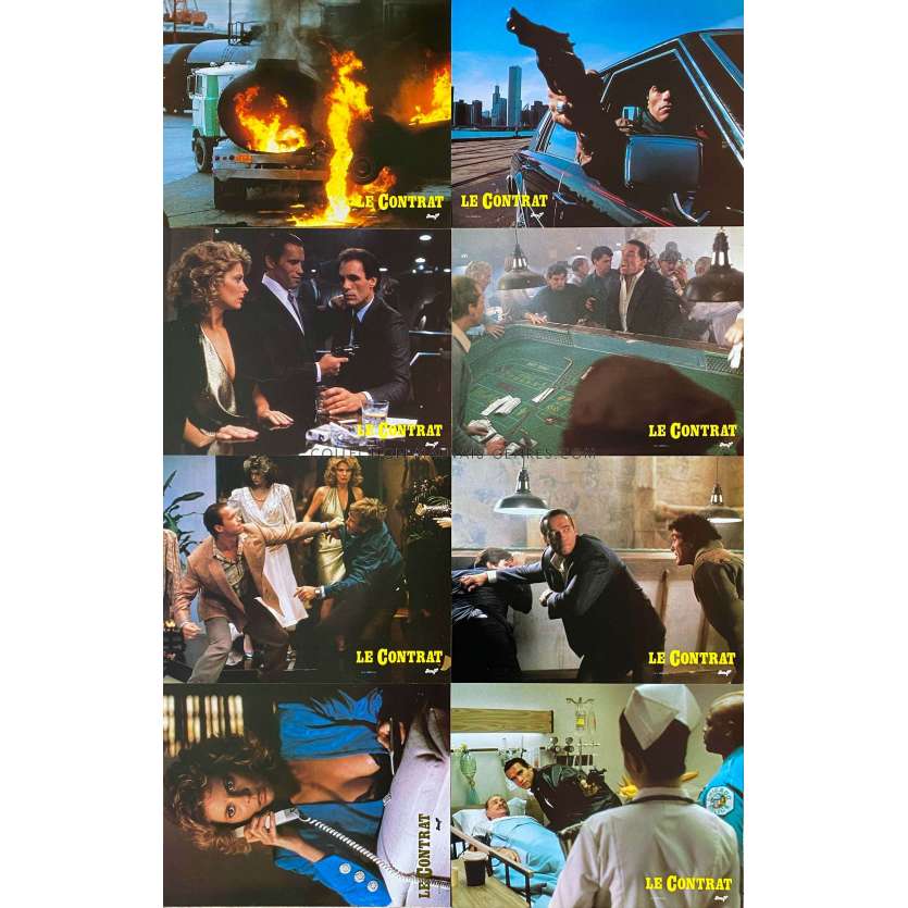 RAW DEAL French 9x12 Lobby Cards (1986) x8