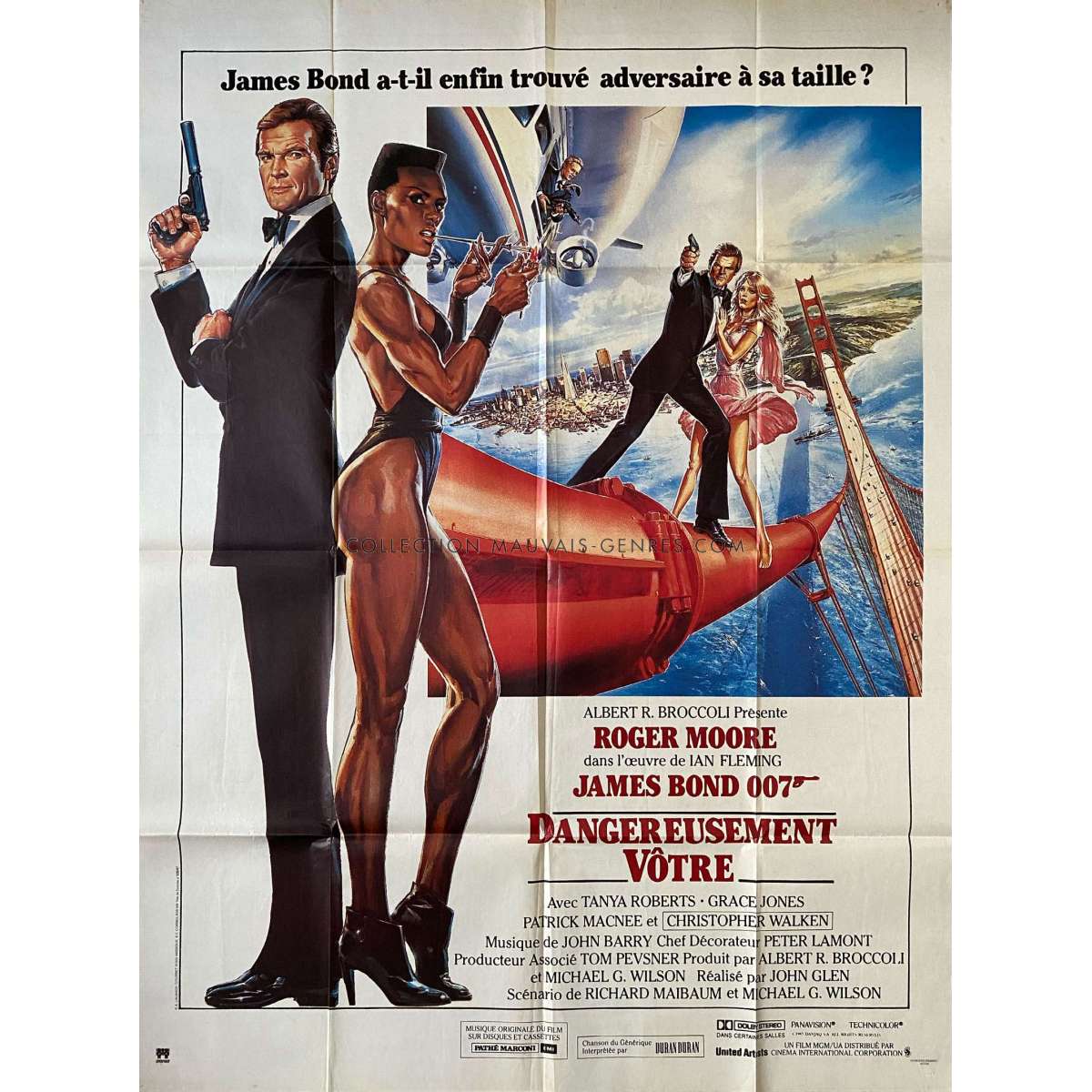 Affiche de cinéma DANGEREUSEMENT VOTRE - (120x160 cm. - 1985 - France)