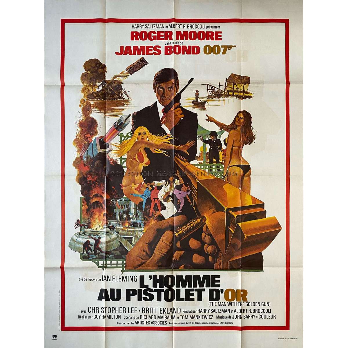 THE MAN WITH GOLDEN GUN Movie Poster (47x63 in. - 1977/R1985 - France)