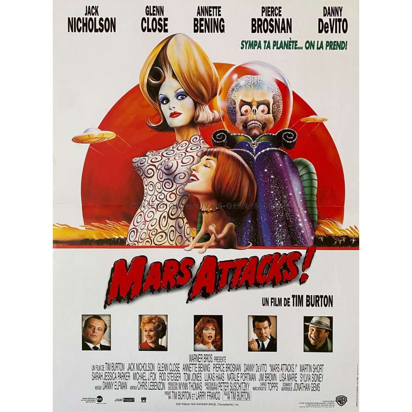 MARS ATTACKS Movie Poster (15x21 in. - 1996 - France)