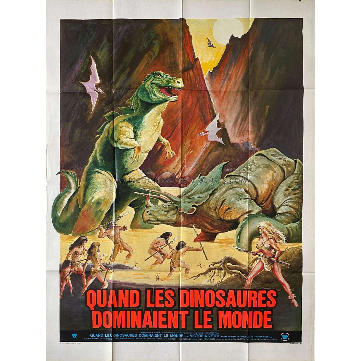 WHEN DINOSAURS RULED THE EARTH Movie Poster (47x63 in. - 1970 - France)