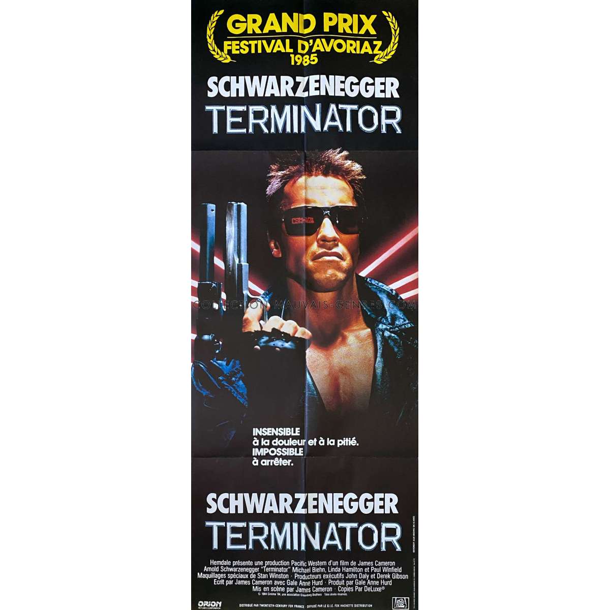 Affiche de cinéma TERMINATOR - (60x160 cm. - 1983 - France)