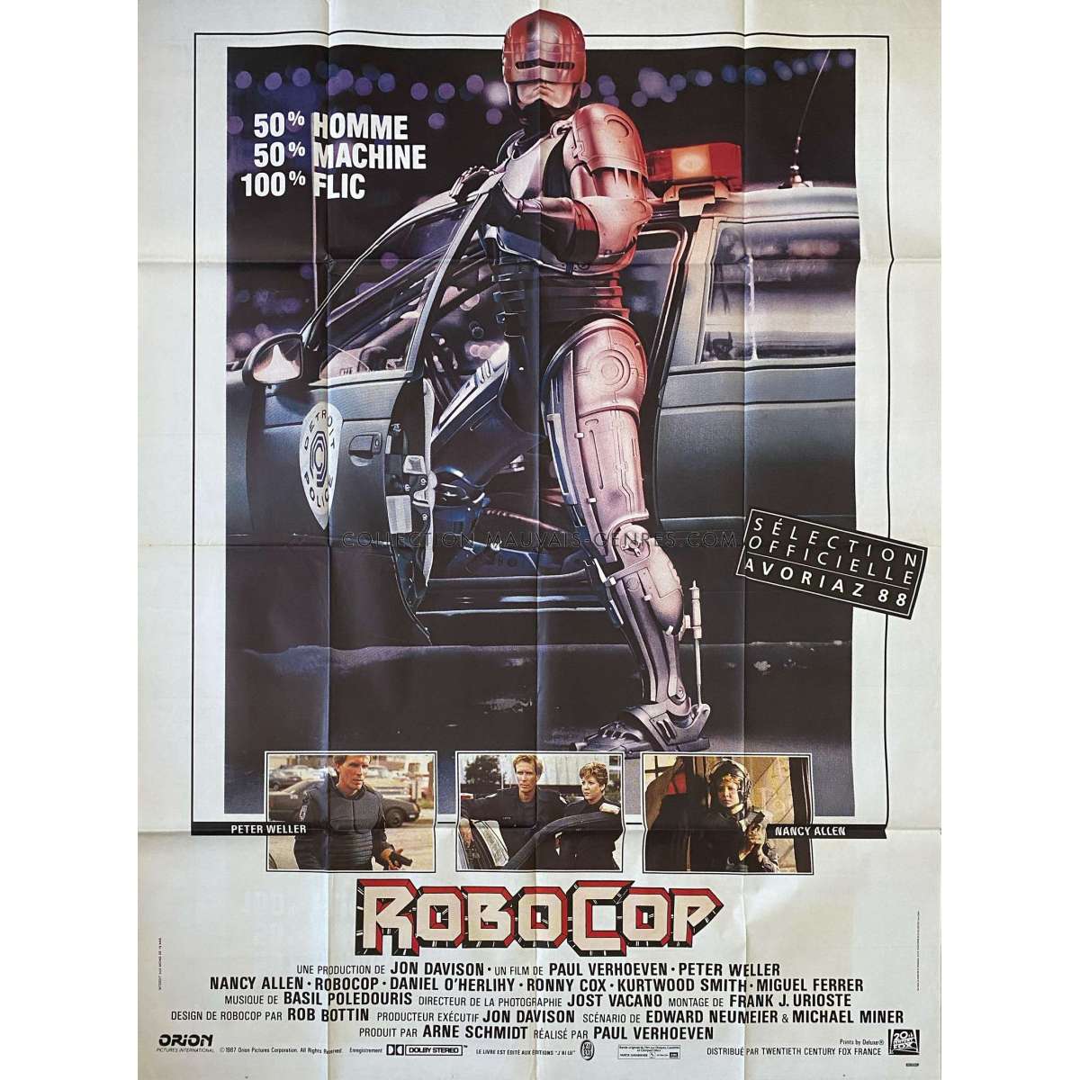 Affiche de cinéma ROBOCOP - (120x160 cm. - 1986 - France)