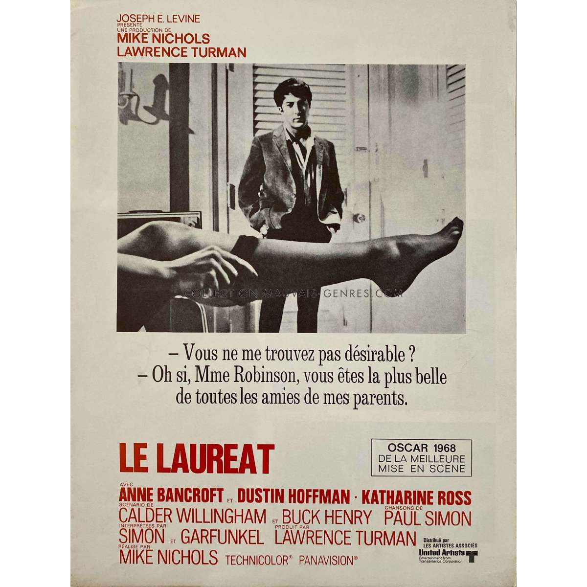 THE GRADUATE Herald/Trade Ad (10x12 in. - 1967 - France) 4 p.