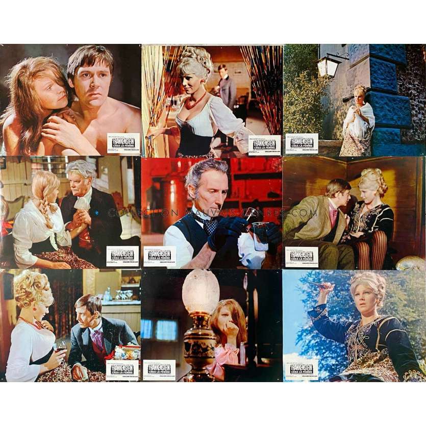 FRANKENSTEIN CREATED WOMAN Lobby Cards (9x12 in. - 1967 - France) x9