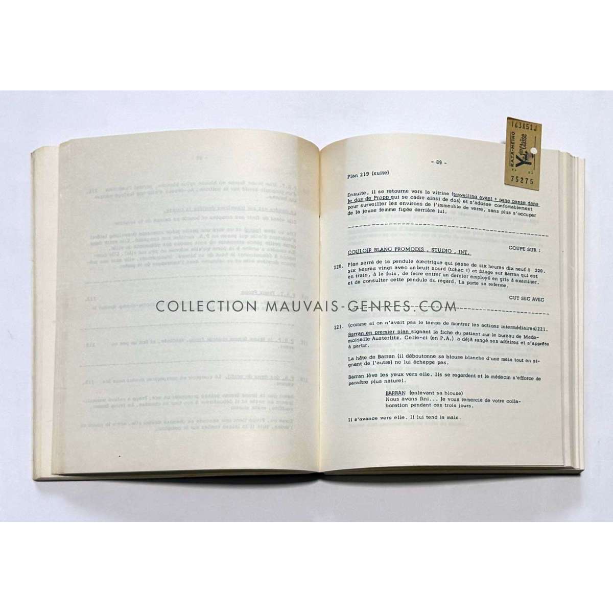 FAREWELL FRIEND Movie Script (9x12 in. - 1968 - France) 268p